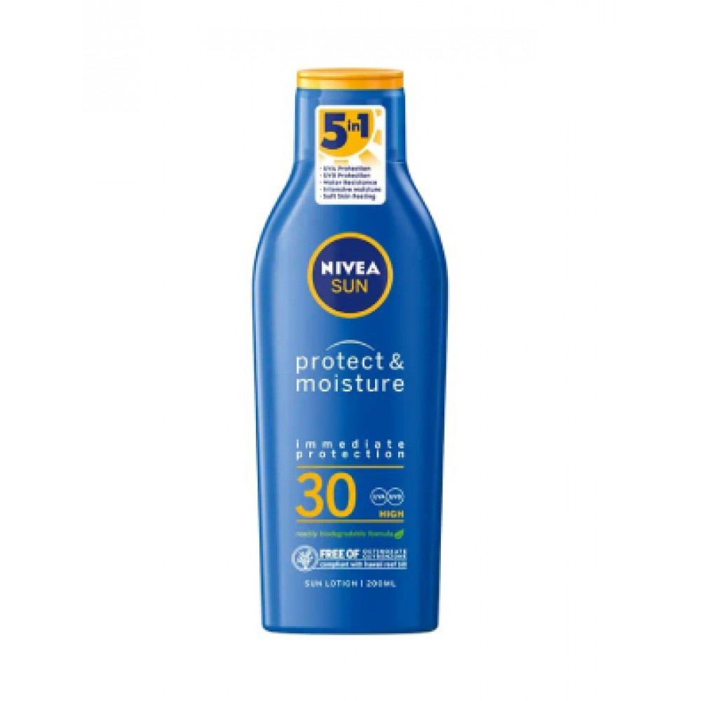 ᐉ НИВЕА SUN лосион хидратиращ SPF30 200 мл | Аптека Феникс